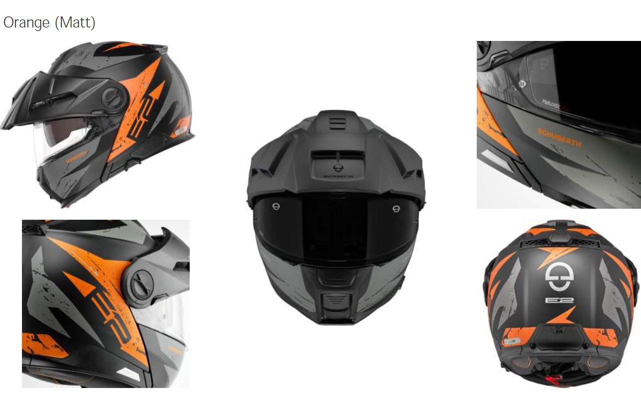 Schuberth Hjälm E2 Explorer Matt Orange - lugnetsmccenter.se webbutik
